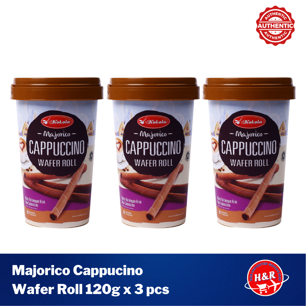 Majorico Wafer Roll Cappuccino 120g x 3 pcs | Shopee Malaysia
