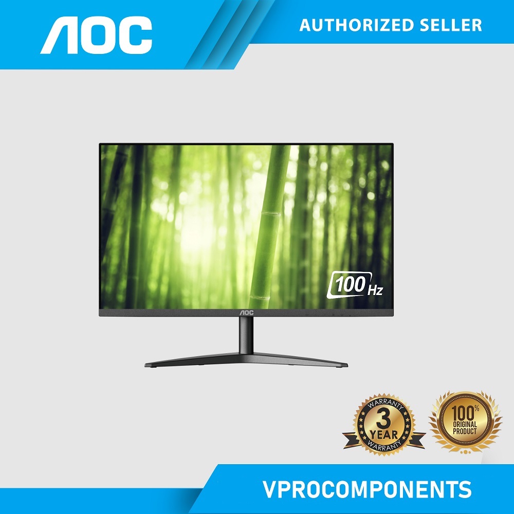 AOC 24B1XH2 23.8" IPS 100Hz 1920X1080 Flicker Free Ultra Narrow Border ...