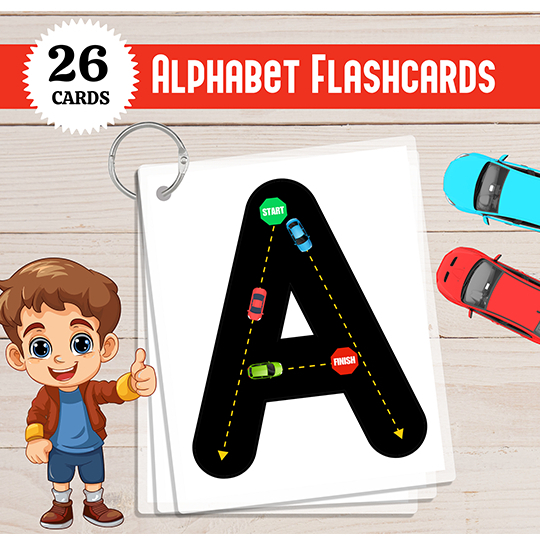 Laminated ABC Alphabet Flashcard | Educational Flash Card | Race Track ...