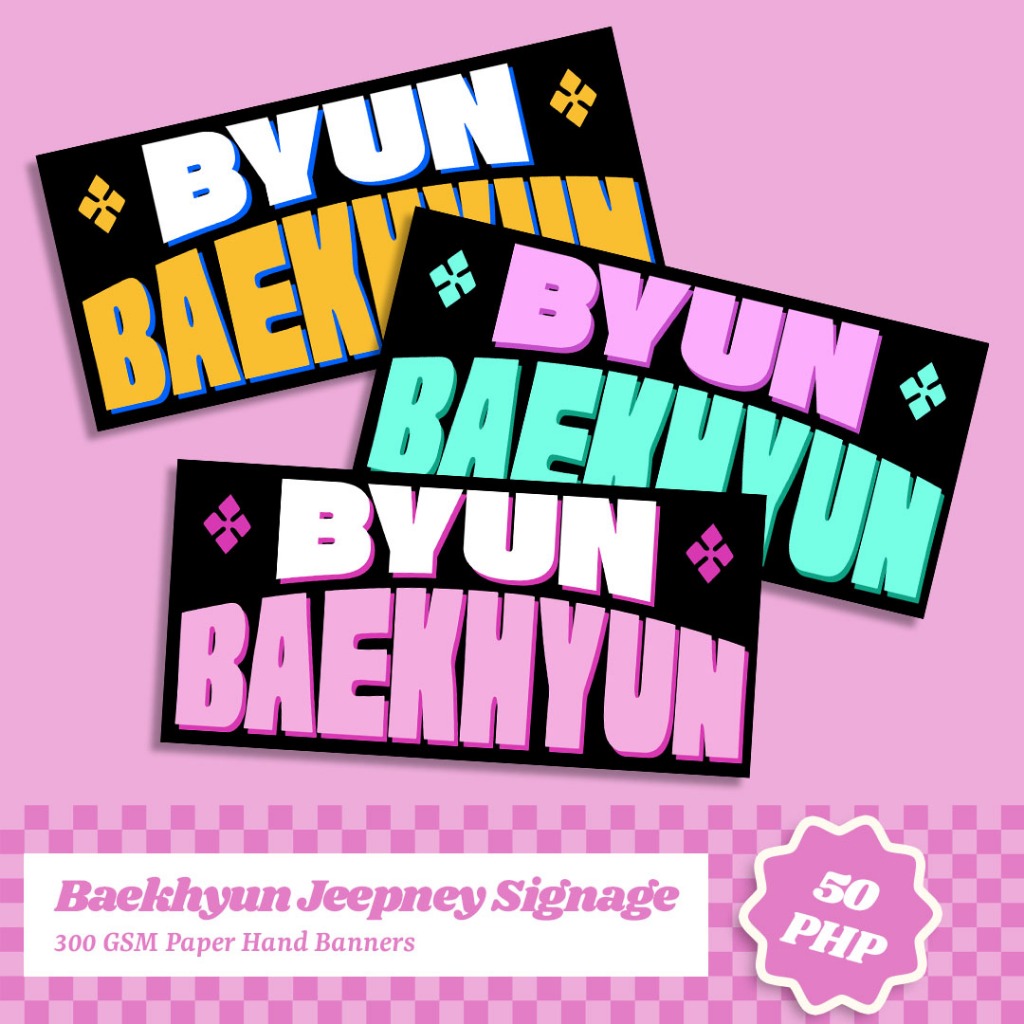 Baekhyun Jeepney Signage Hand Banners 300 GSM Paper | Shopee Malaysia