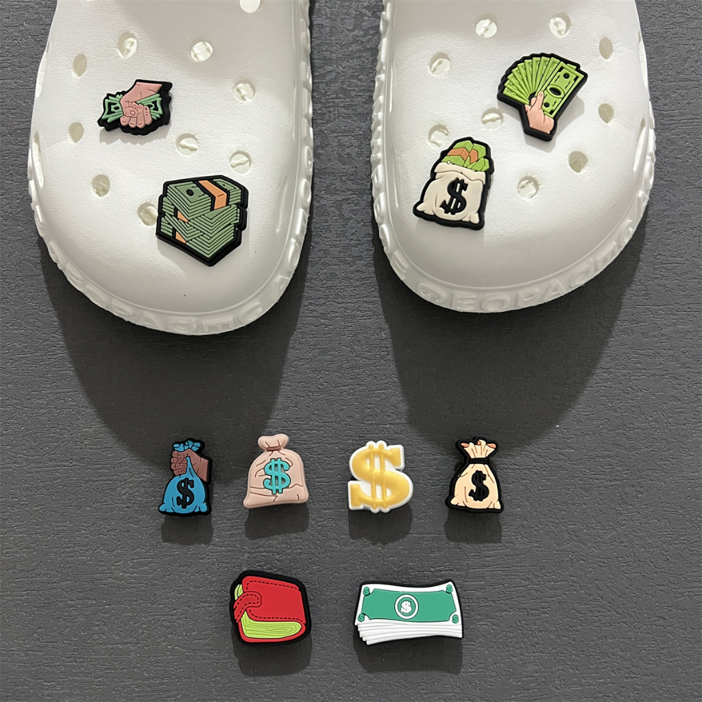 NEW Dollars Jibbitz Set Shoe Charms Crocs Shoes Accessories Jibbitz For ...