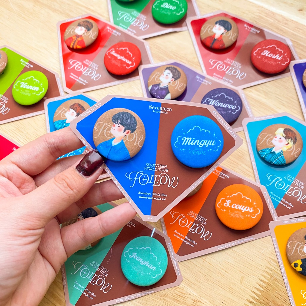 17 Follow Tour Button Pins, Kpop Seven Cute Teen Button Pin | FBP023 ...