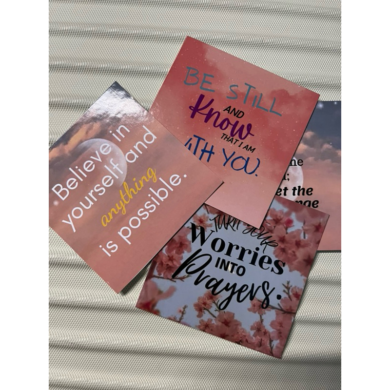 Bible Verse/Inspirational Quotes Mini Poster Wall Decor 3"x3" | Shopee ...