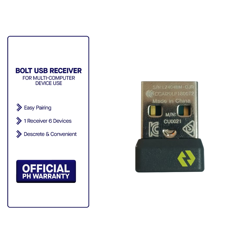 Logitech Bolt USB Receiver for Multi-Computer / Device Use | Shopee ...