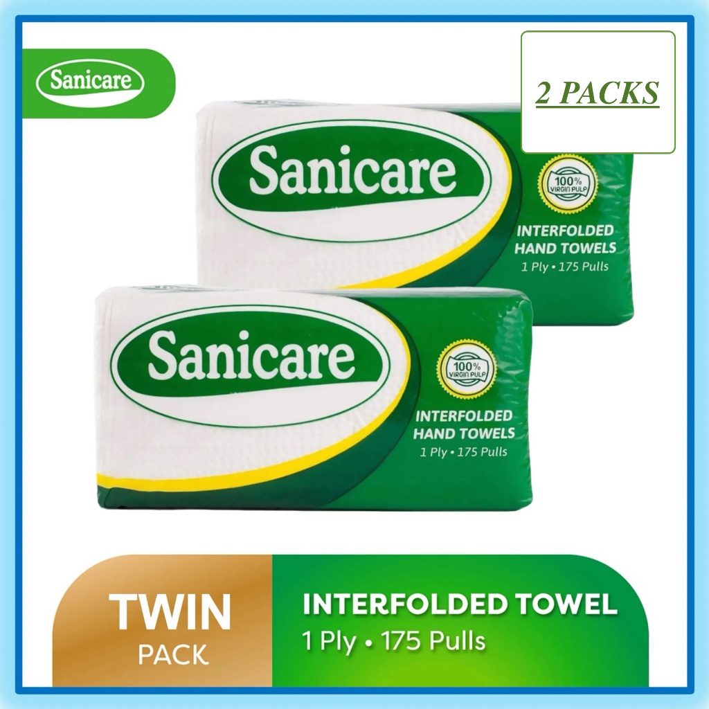 Sanicare Premium Interfolded Paper Hand Towel (1 Ply x 175 Pulls ...