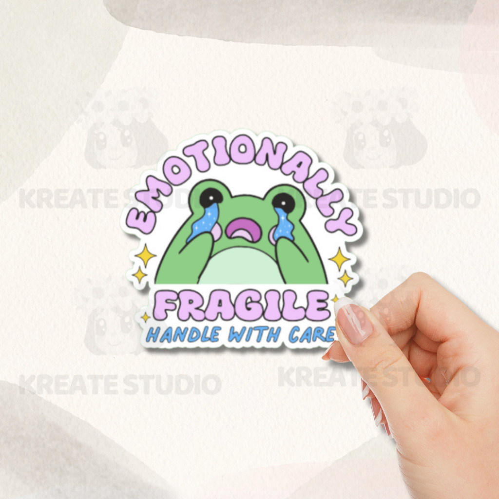 EMOTIONALLY FRAGILE HANDLE WITH CARE | Laminated Waterproof Sticker for ...