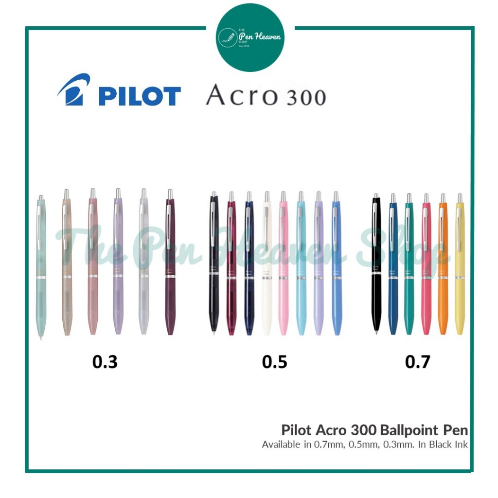 Pilot Acro 300 Ballpoint Pen (Acroball, 0.3, 0.5, 0.7 mm) | Shopee Malaysia