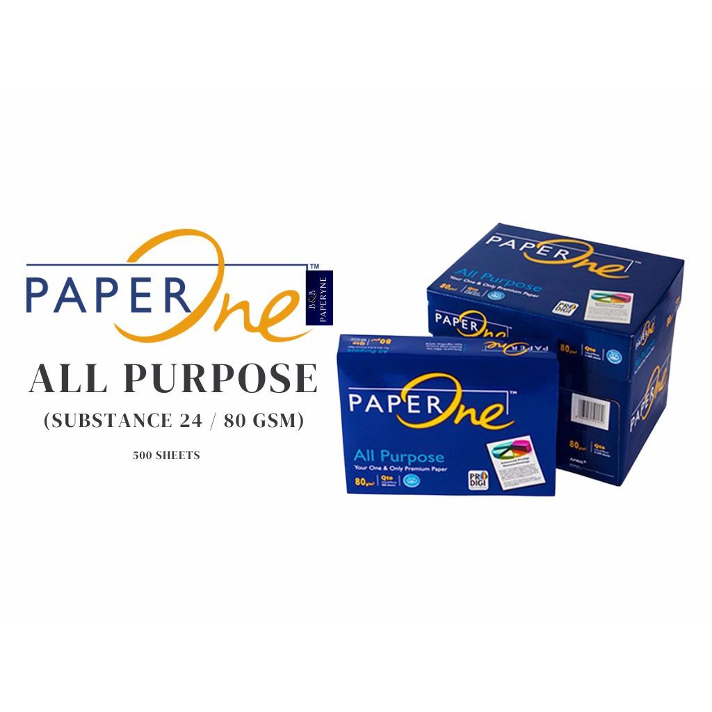 PaperOne Bond Paper - Short/Qto, Long/F4, A4 All Purpose Paper 80 gsm ...
