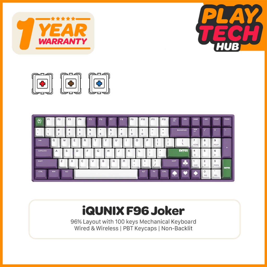 iQUNIX F96 Joker Wired RGB Mechanical Keyboard | Shopee Malaysia
