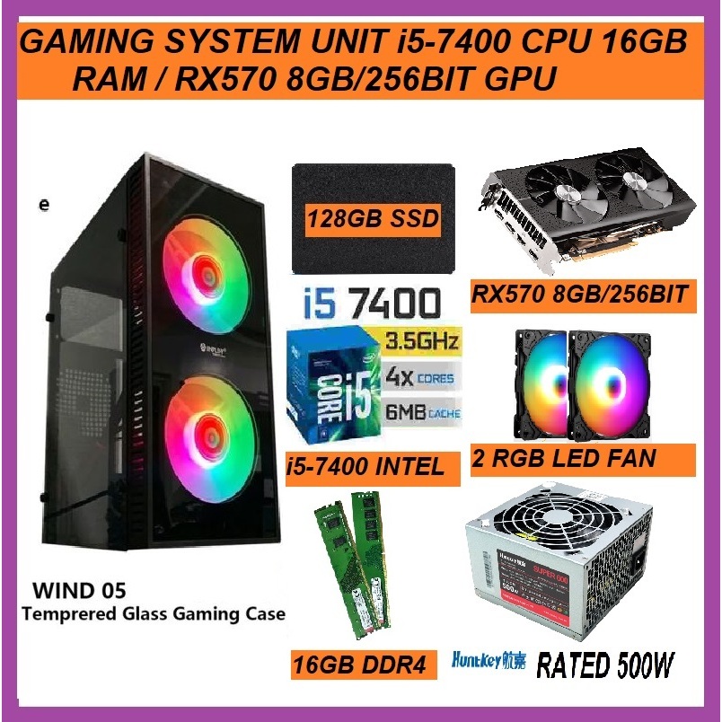 Desktop system unit 7th/6th Gen Intel 8gb/16gb ddr4 and 128gb/240gb ssd ...