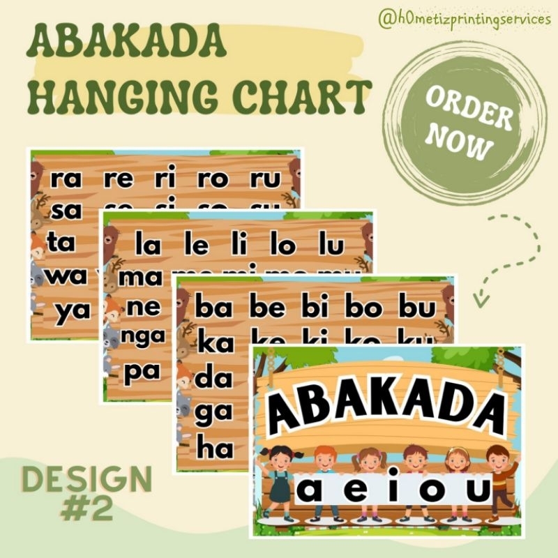 ABAKADA HANGING CHART - Fully Laminated A4 size | Shopee Malaysia