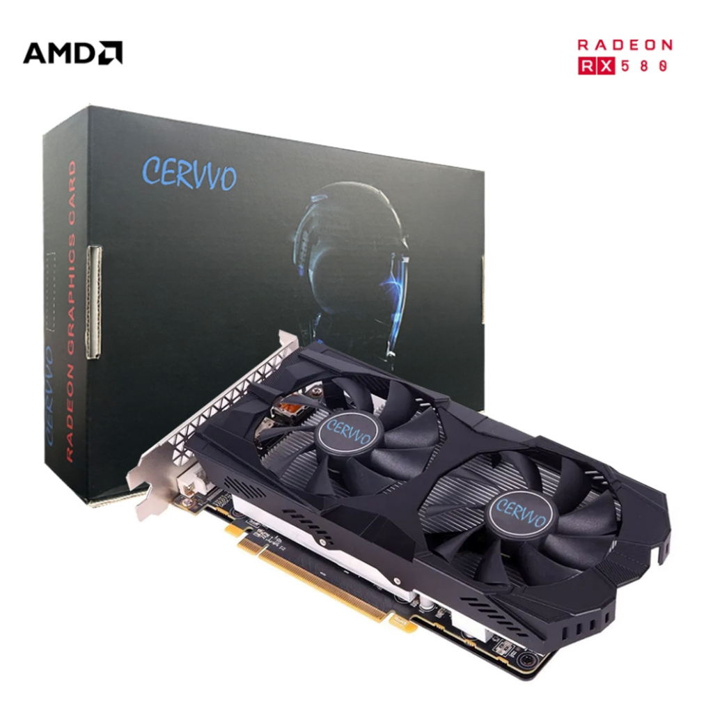 99%NEW Cervvo AMD Radeon RX580 8GB Video Card GDDR5 256Bit GPU Graphics ...