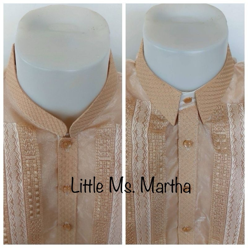 Men's Modern Barong Mocha Geena Lining (Random Burda) | Shopee Malaysia