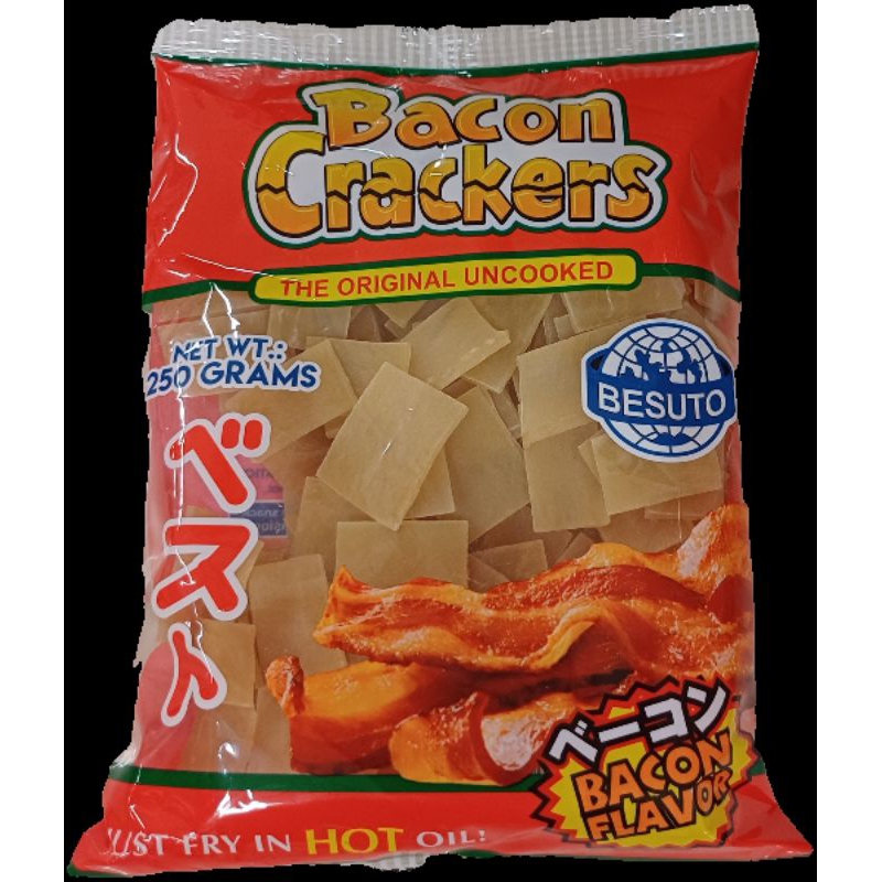 Besuto Kropeck Bacon Flavor Uncooked Prawn Crackers 250g Flavored Chips ...