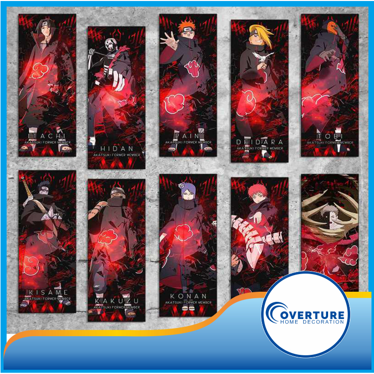 wooden Akatsuki Former Member Photo Tiles / Wall Decor / Anime Posters ...