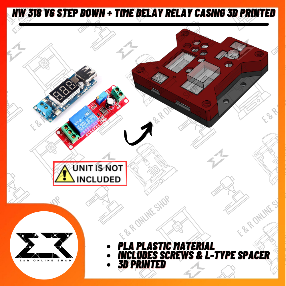 HW 316 V6 Buck Converter + 12V Time Delay Relay Casing 3D Printed ... HW 316 V6 Buck Converter + 12V Time Delay Relay Casing 3D Printed ...