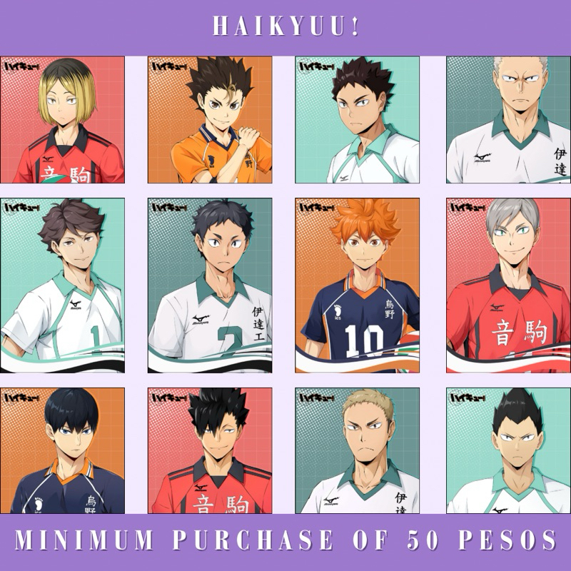 Haikyuu!! Fly High Character Visuals Laminated Anime Photocards ...