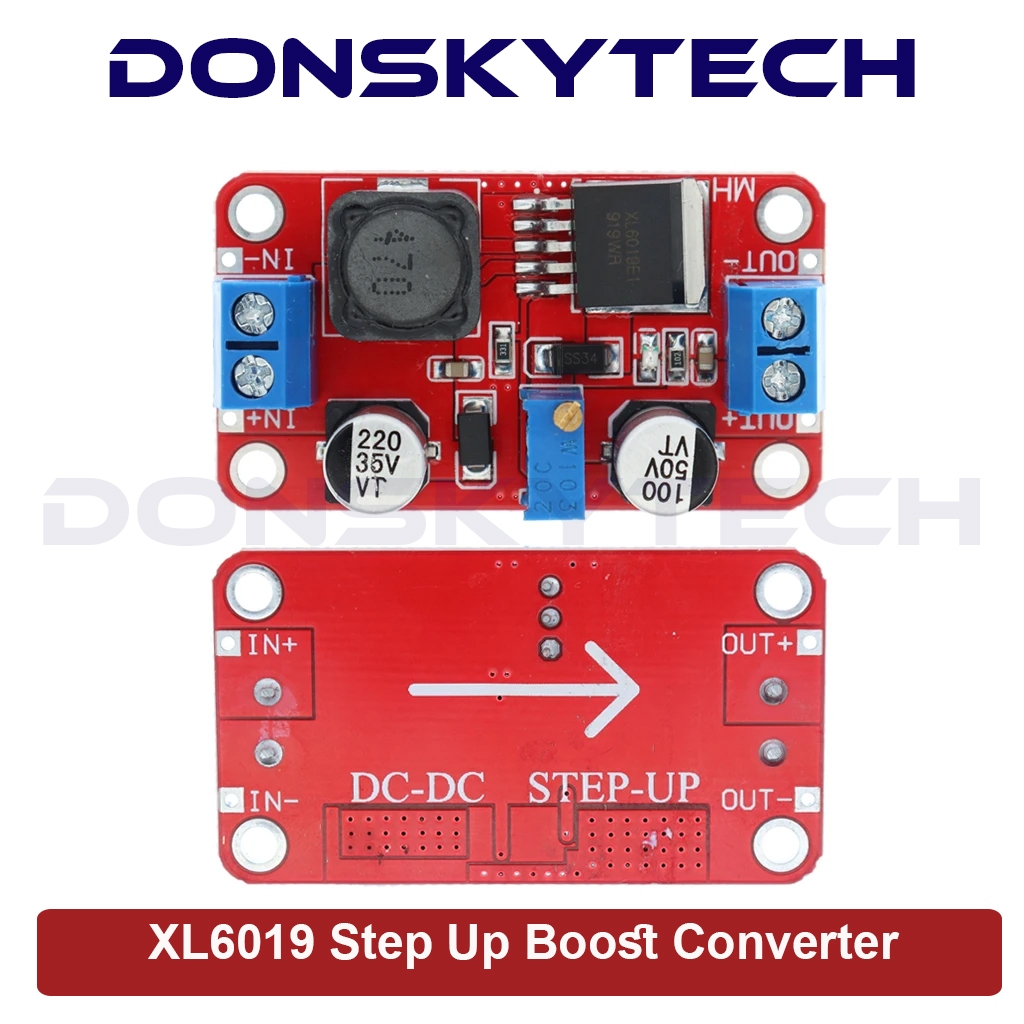 XL6019 5A Current DC to DC 3V-35V to 5V-40V Adjustable Boost Step Up ...