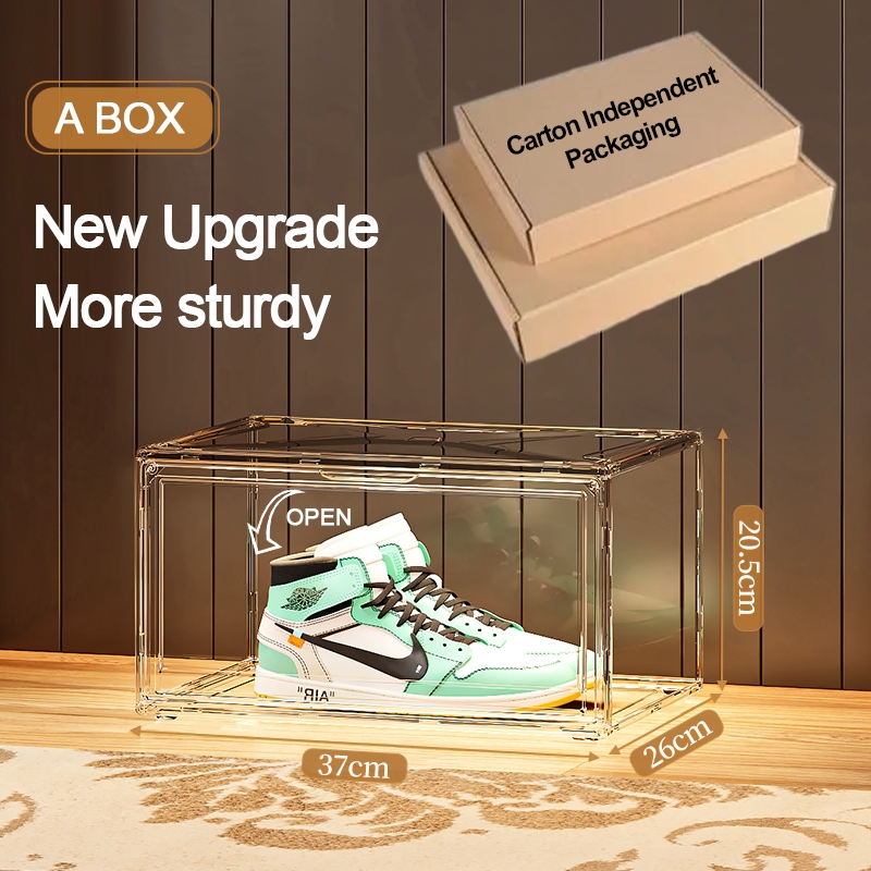 Acrylic shoe rack organizer Magnetic transparent acrylic sneaker shoes ...