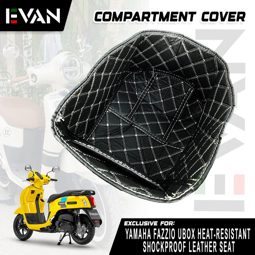 EVAN.PH Yamaha Fazzio 125 UBox Seat Compartment Cover Leather Storage ...