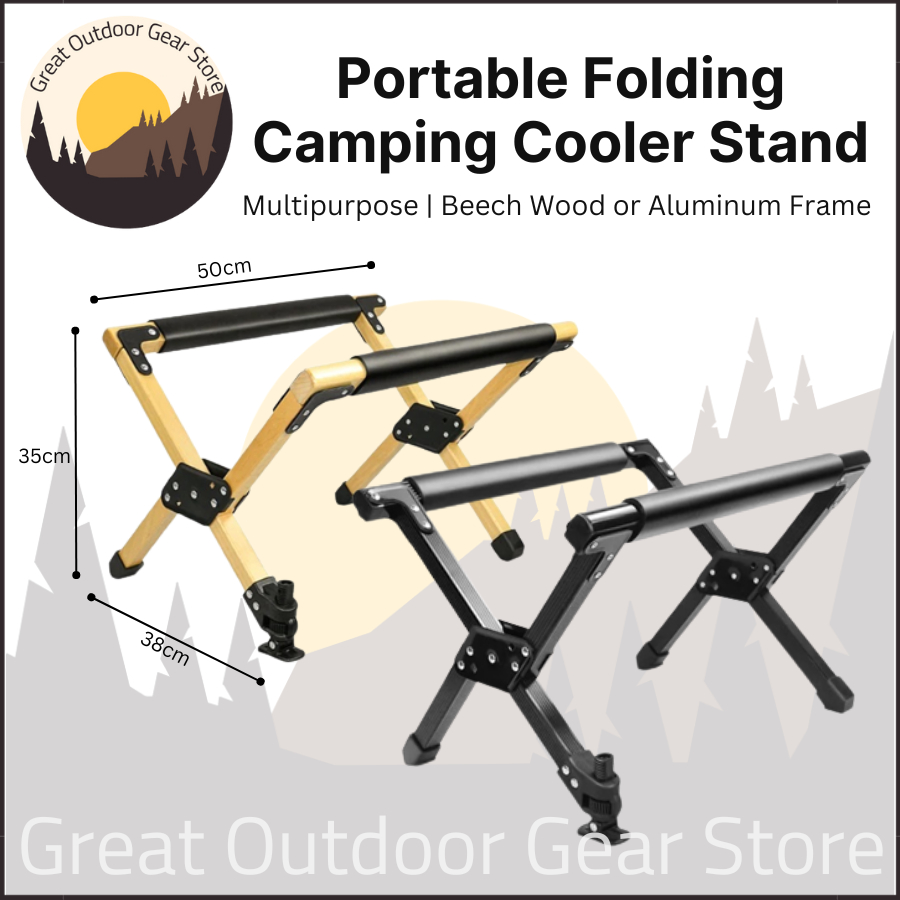 Outdoor Camping Cooler Stand with Carry Bag Anti-Slip Ice Bucket Holder ...