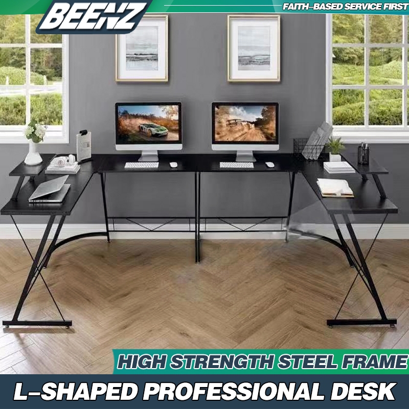 Corner Desk Office Table L-Shaped Corner Table Computer Table Gaming ...