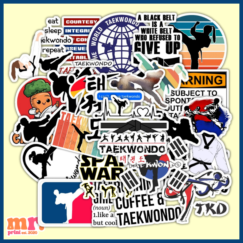 TAEKWONDO STICKERS MARTIAL ARTS WATERPROOF STICKERS | Shopee Malaysia