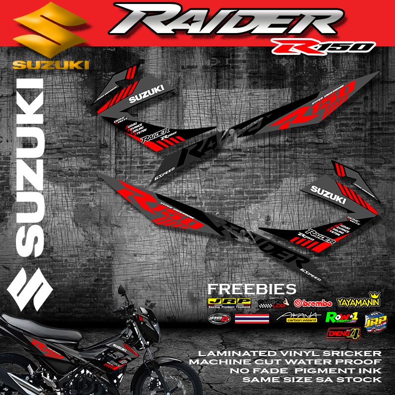 RAIDER 150 CARB Decals Sticker with freebies | Shopee Malaysia