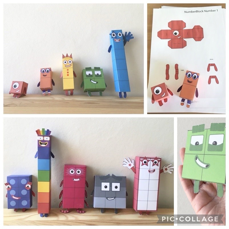 DIY Alphablocks or Numberblocks Paper Toys Origami (Laminated) | Shopee ...