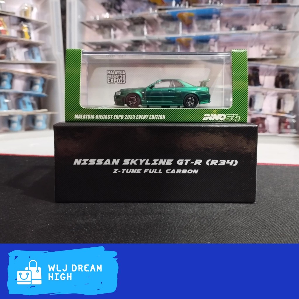 Inno64 Nissan Skyline GT-R (R34) Z-Tune Full Carbon CHASE Diecast Expo ...