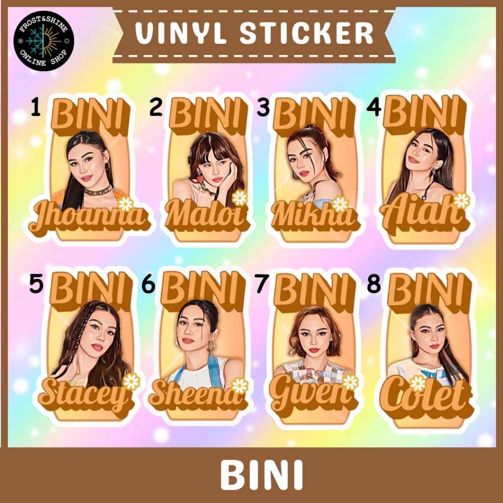 BINI Members Vinyl Stickers (B-001) | Shopee Malaysia