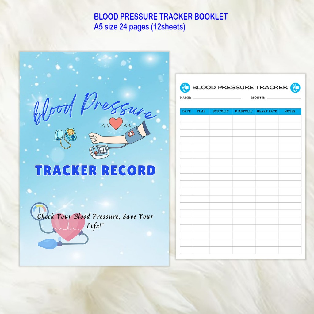 BLOOD PRESSURE TRACKER RECORD BOOKLET A5 size | Shopee Malaysia