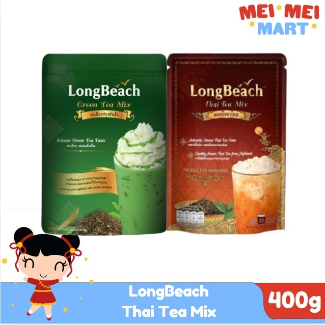 LongBeach Thai Tea Mix Red 400g Thai Tea Mix Green 400g Powder | Shopee ...