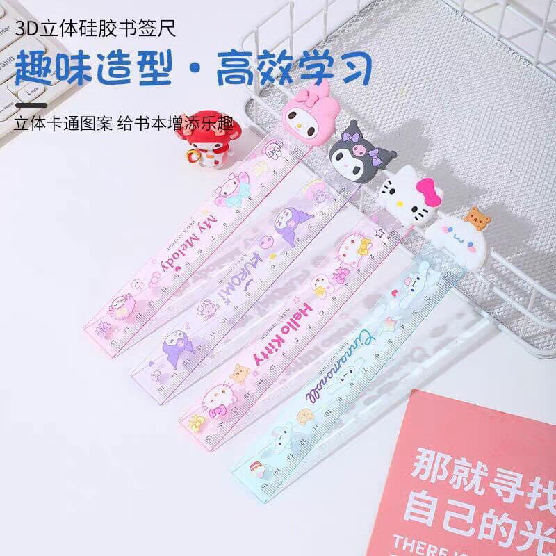 15Cm Sanrio Ruler Hello Kitty Kuromi Cinnamoroll My Melody Artoon ...
