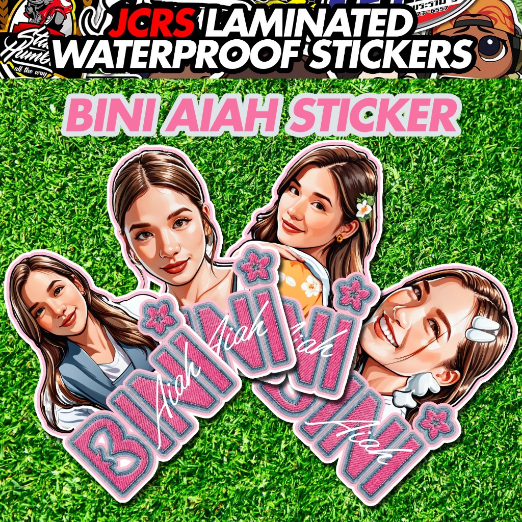 4pcs Bini Aiah Stickers Waterproof Laminated Cutout Decal for Laptop ...