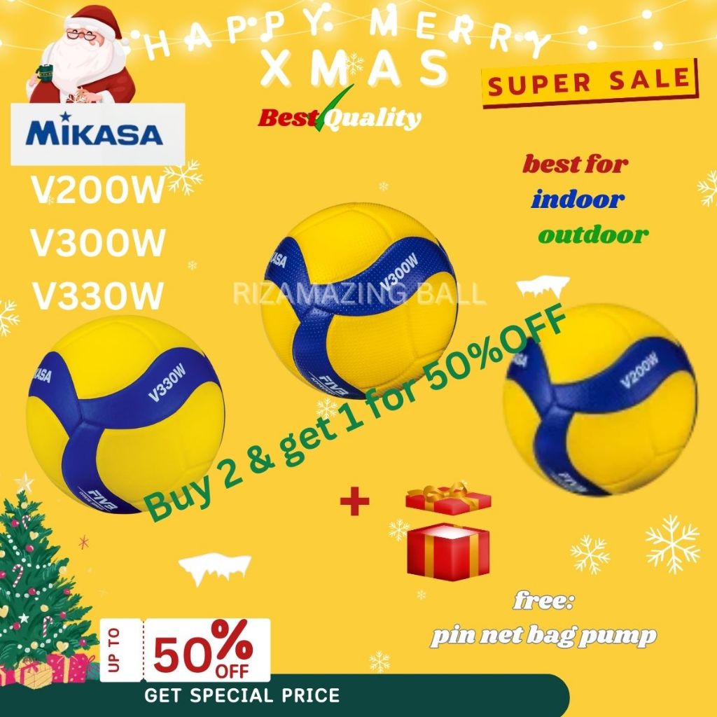 MIKASA V200W V300W V330W FIVB Approved (BEST QUALITY)Size 5 Soft ...