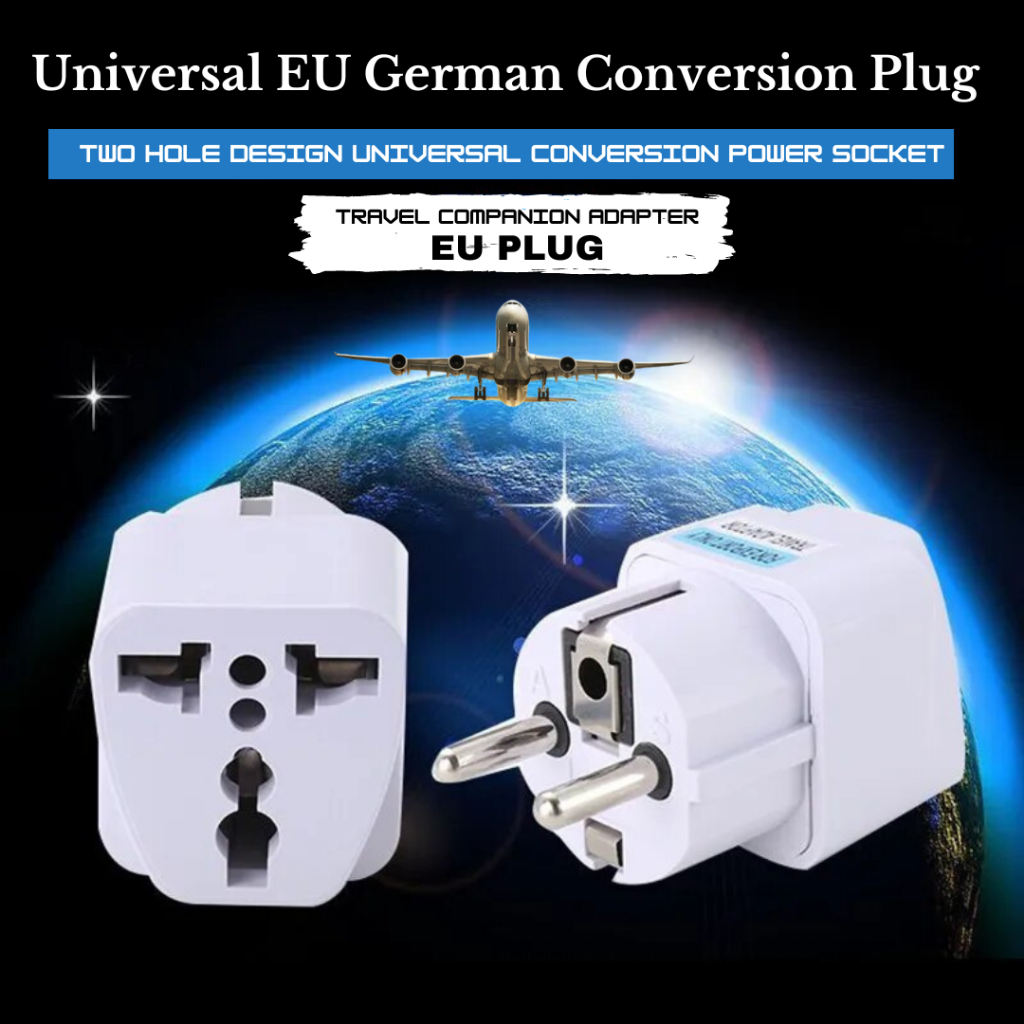 Universal EU German Conversion Plug Two Hole Design Universal ...