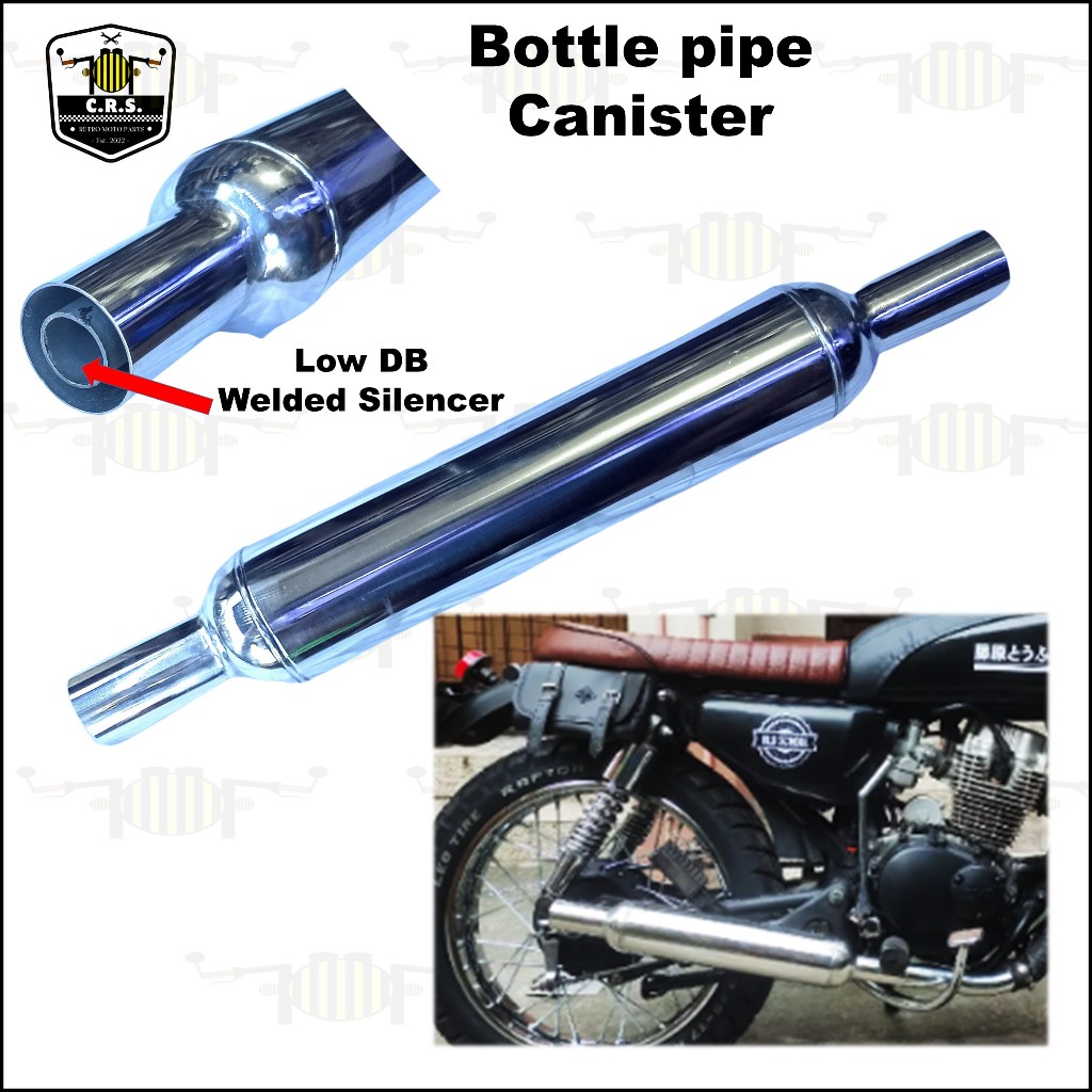 Bottle Pipe Low DB-Canister only-Custom motorcycle-sold per piece ...