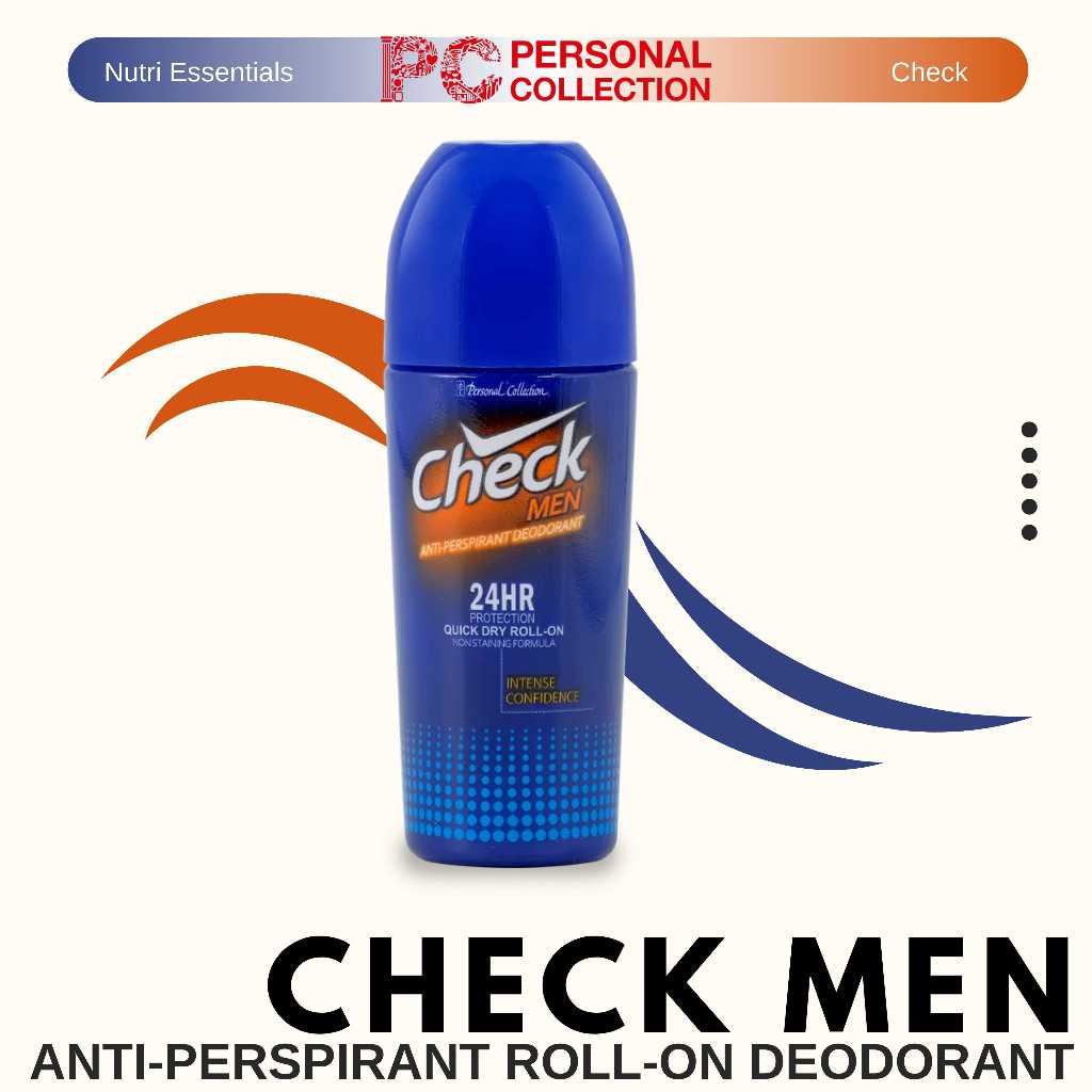 Personal Collection Check Men Anti-Perspirant Roll-On Deodorant 50ml ...