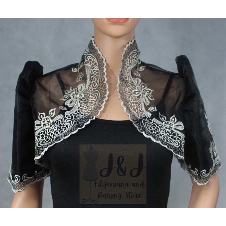 Filipiniana Bolero computerized embroidery | Shopee Malaysia
