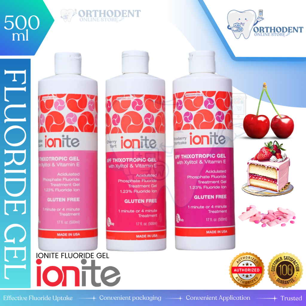Ionite Dental Fluoride Gel with Xylitol –500ml Thixotropic Gel for ...