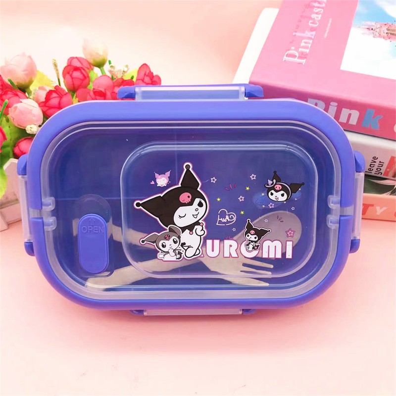 kuromi Cartoon lunch box for students, portable lunch box with ...