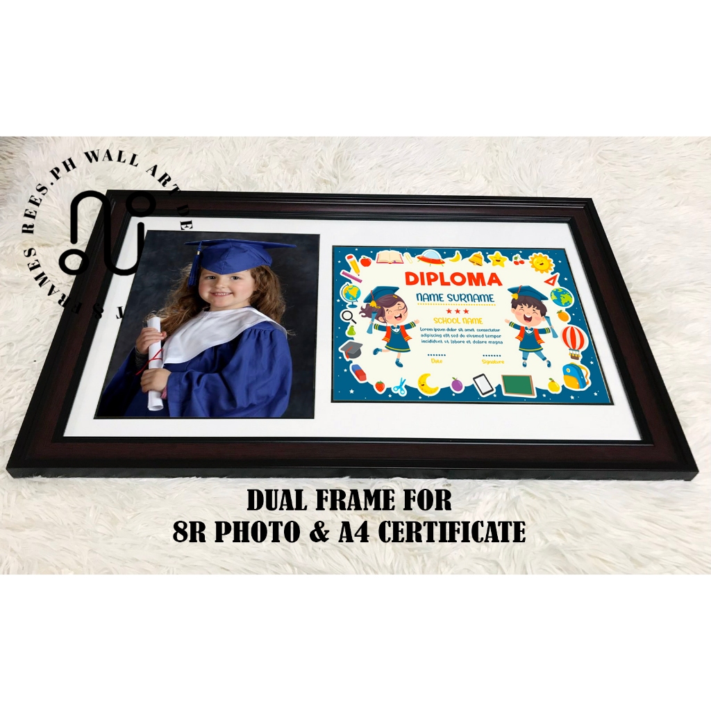 A4 CERTIFICATE GRADUATION / DUAL FRAME FOR 8R PICTURE | Shopee Malaysia