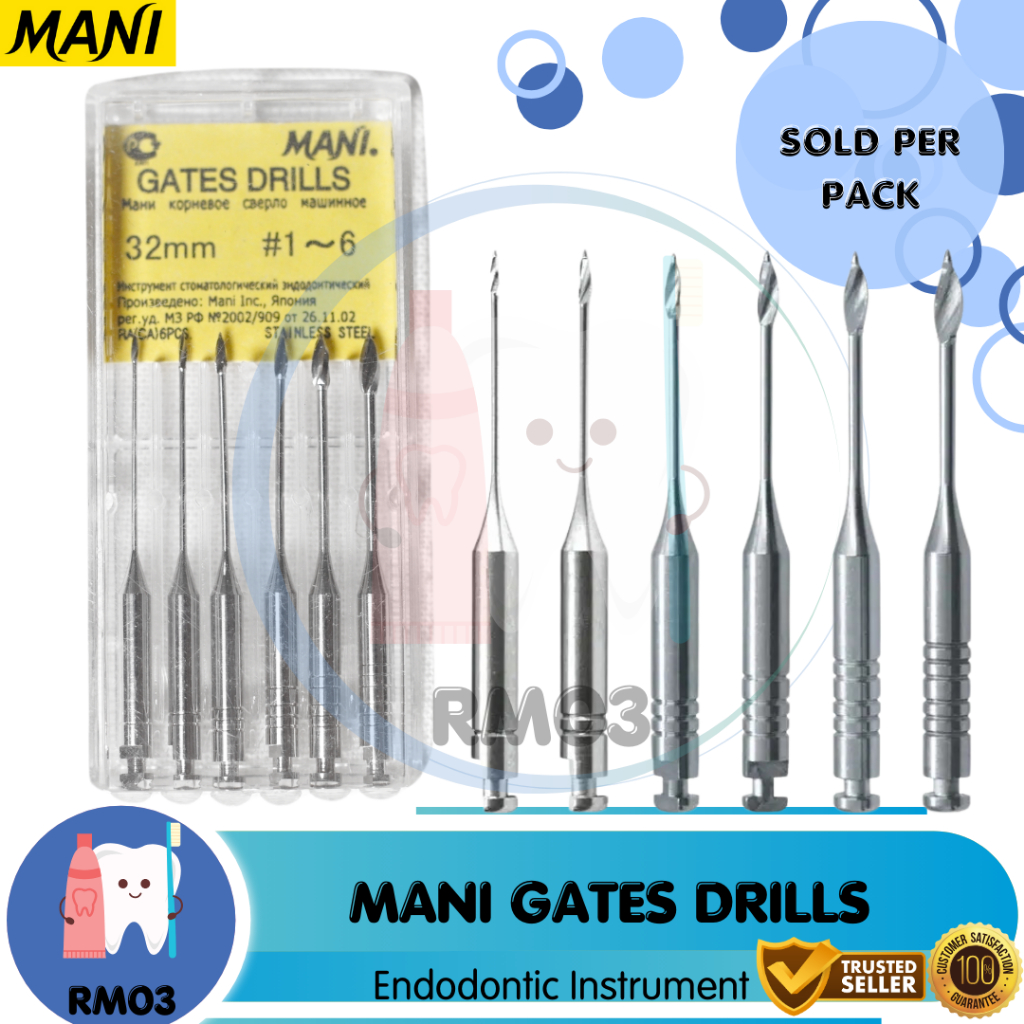 Precision&Efficiency: MANI Gates Glidden Drills 1-6 Set for Seamless ...