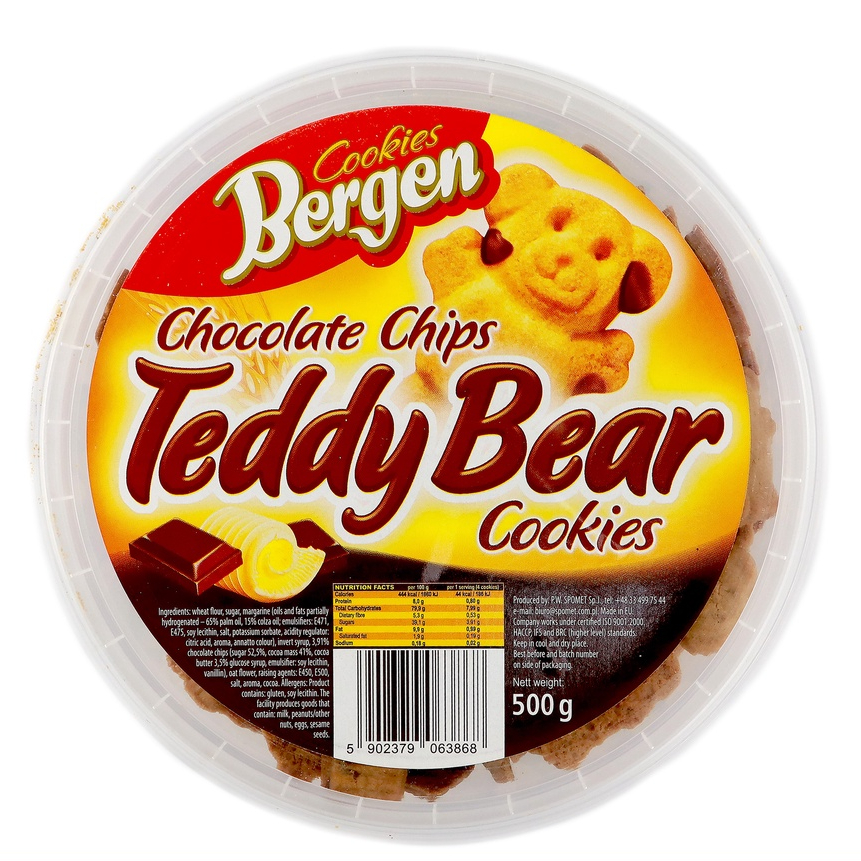 Bergen Chocolate Chips Teddy Bear Cookies 425g | Shopee Malaysia