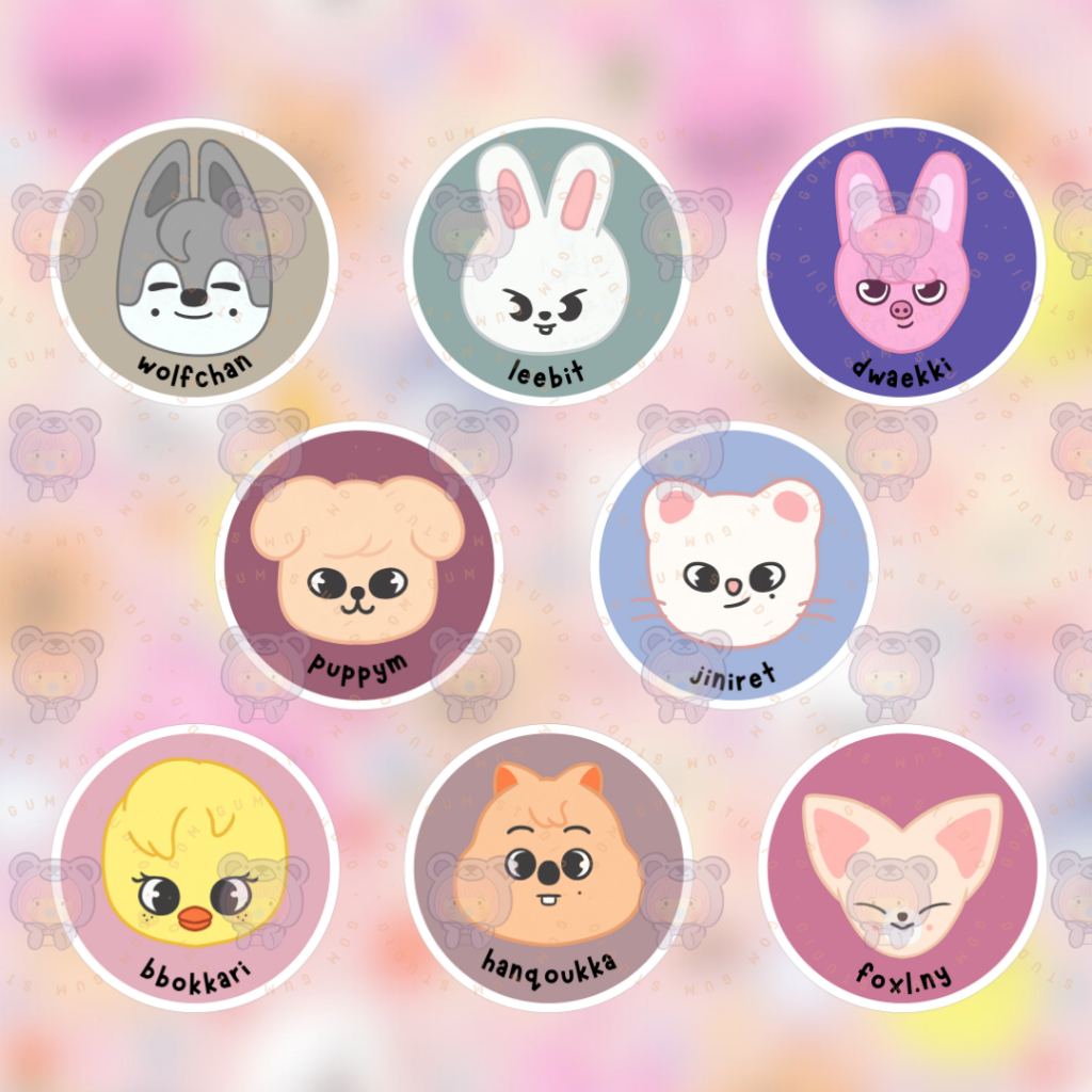 StrayKids OT8 CHIBI BODY STICKER SET - SKZOO | Shopee Malaysia