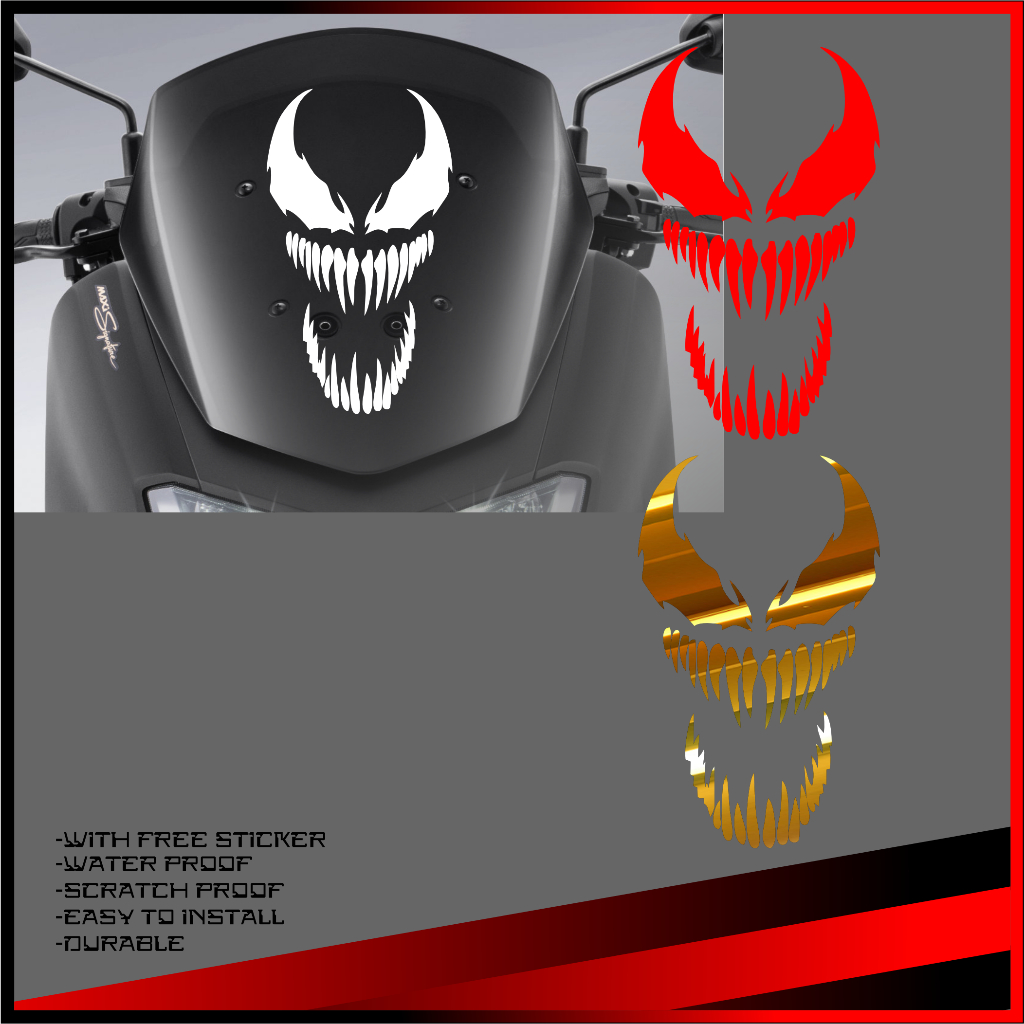 VENOM FACE CUT-OUT STICKER DECALS WATERPROOF | Shopee Malaysia