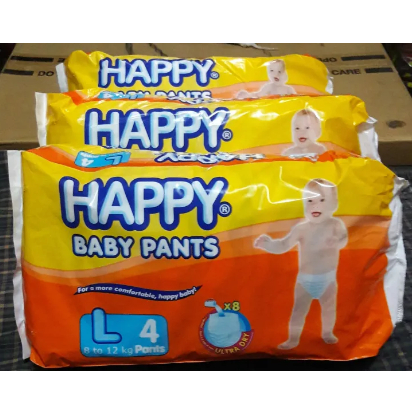 Happy Baby Pants Diaper Large (4pcs x 3packs) | Shopee Malaysia