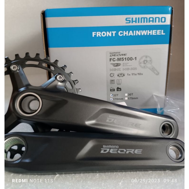 SHIMANO DEORE FC-M5100-1/M6100-1 Crankset 11 Speed 32T 170mm/175mm | Shopee Malaysia