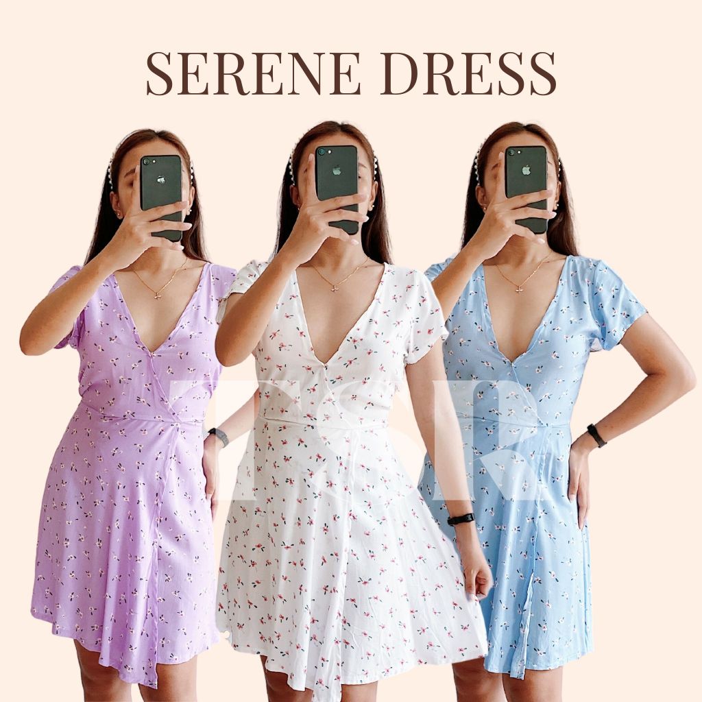 TSR Serene Wrap Around Vintage Dress (Trendy Korean Inspired Fashion ...